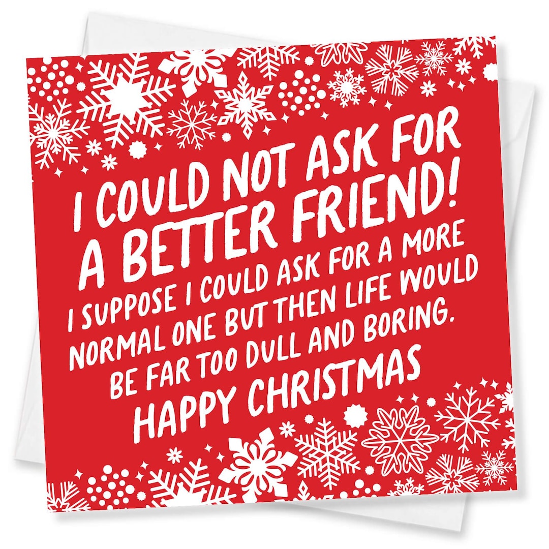 Funny Christmas Card for Friend, Humorous Xmas Card - Etsy UK