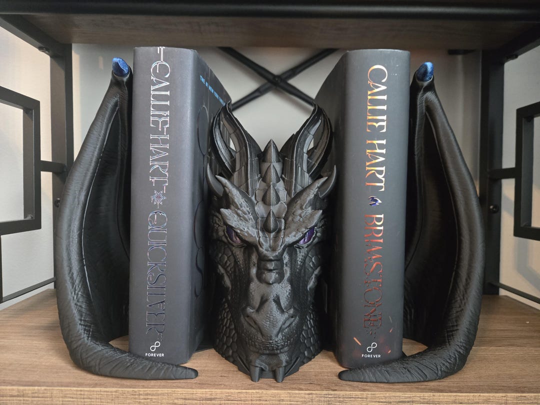 Dragon Bookshelf Bookend Book Nook Display Holder Fantasy Romantasy ...