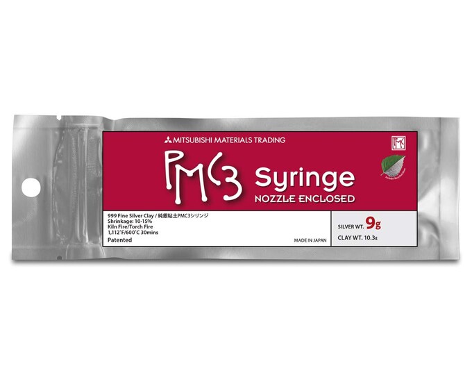 PMC3 Syringe 9g With Nozzle, Silver Precious Metal Clay - Etsy