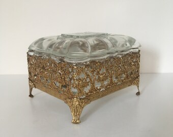 Gold trinket box | Etsy