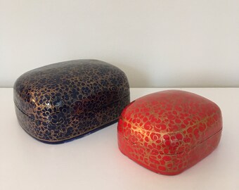 Lacquer trinket box | Etsy