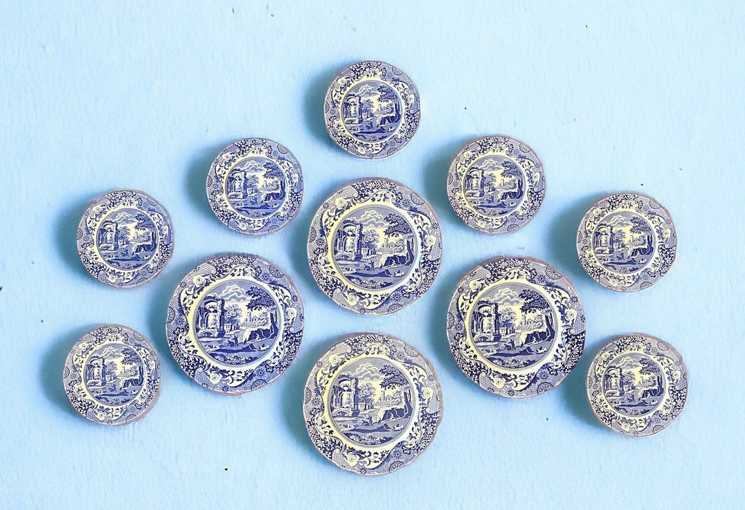 Spode Italian / Blue and White / Set of 11 / Wall Grouping - Etsy