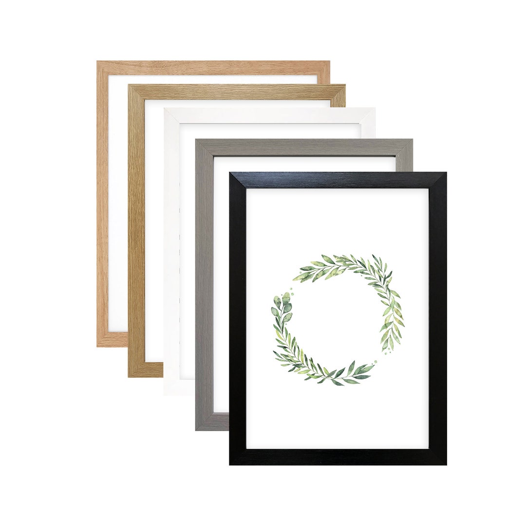 Thin Photo Frame A4 A3 A2 10x8 30x40cm Oxford Grey Black White Oak ...