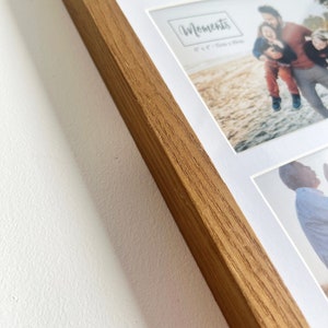 Wooden Collage Multi Photo Frame Real Wood Picture Frame Dark Wood ...