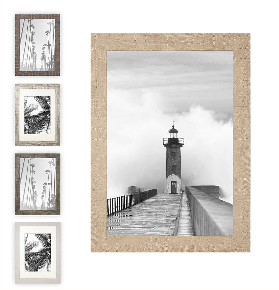 16x12 A3 Picture Frame A4 Photo Frame Norfolk Grain Grey White Photo ...