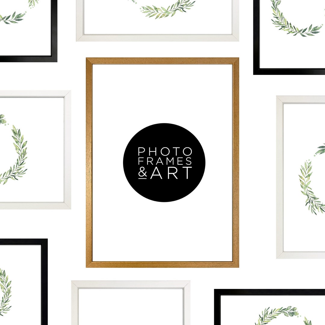 Real Wood Black Photo Frame / White / Oak Effect 30x40cm Poster Frames ...