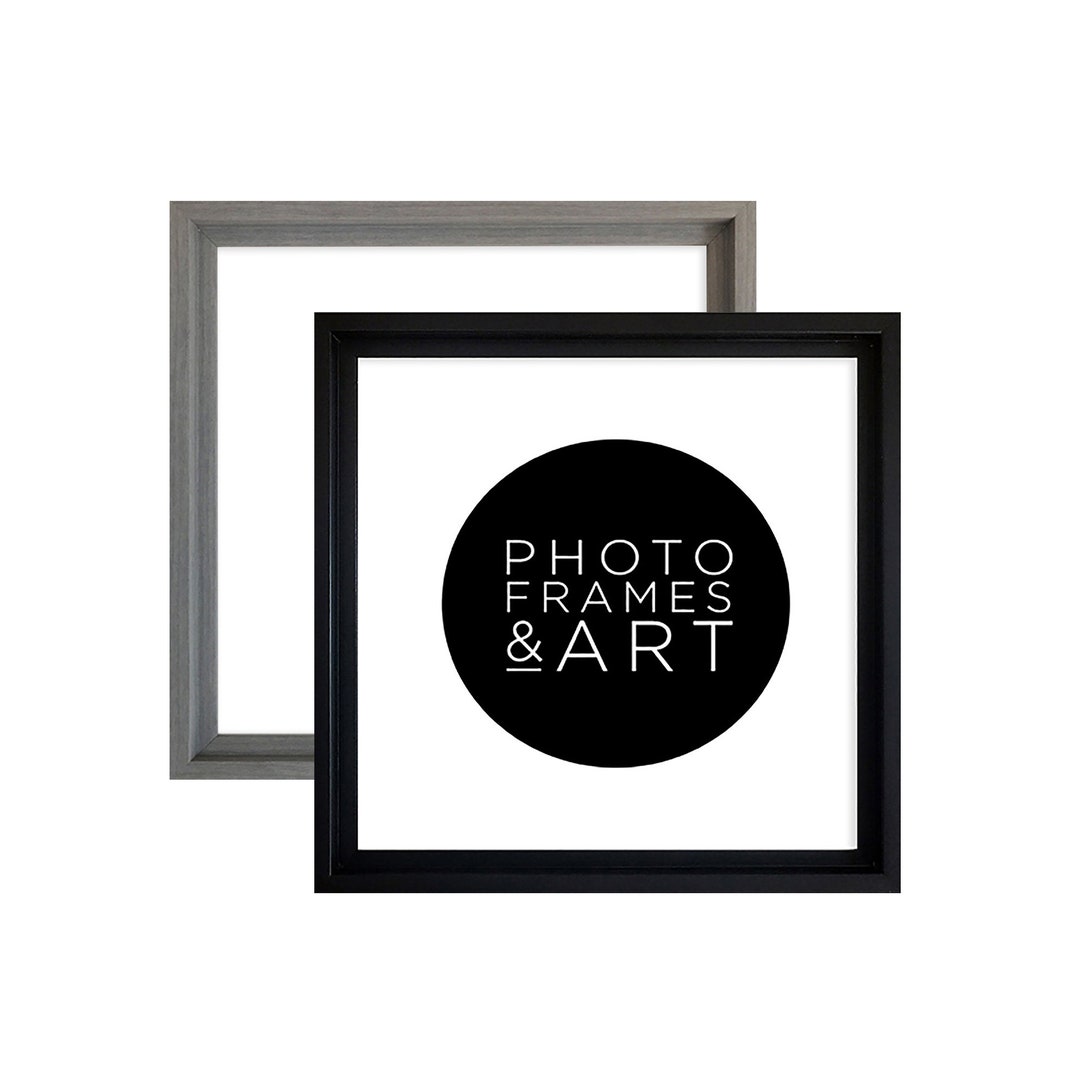 10x10 for 8x8 8x8 for 6x6 Grey / Black Photo Frame Hoxton Black Picture ...