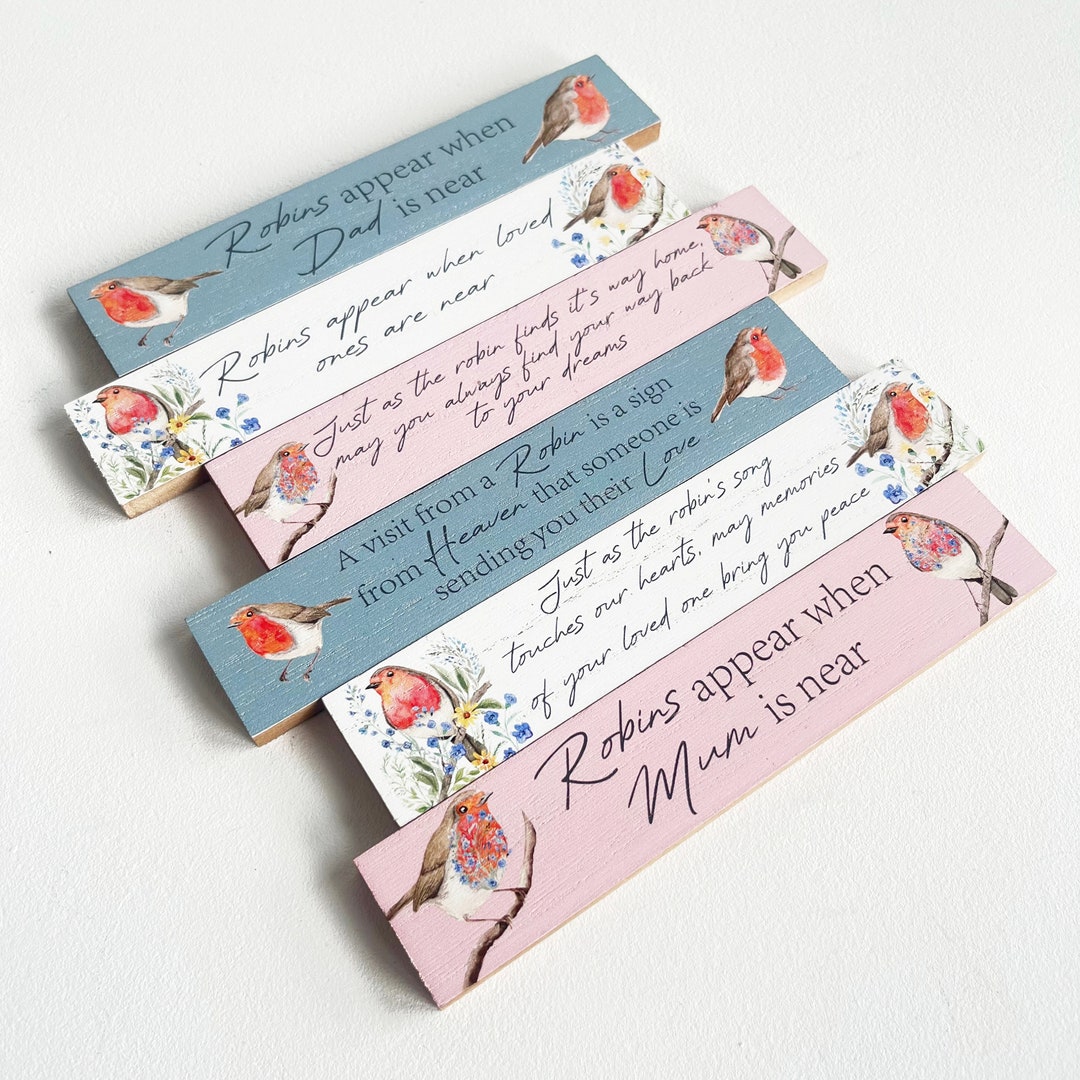 Small Wooden Plaques With Robin Quotes Wooden Quote Plaques Long ...