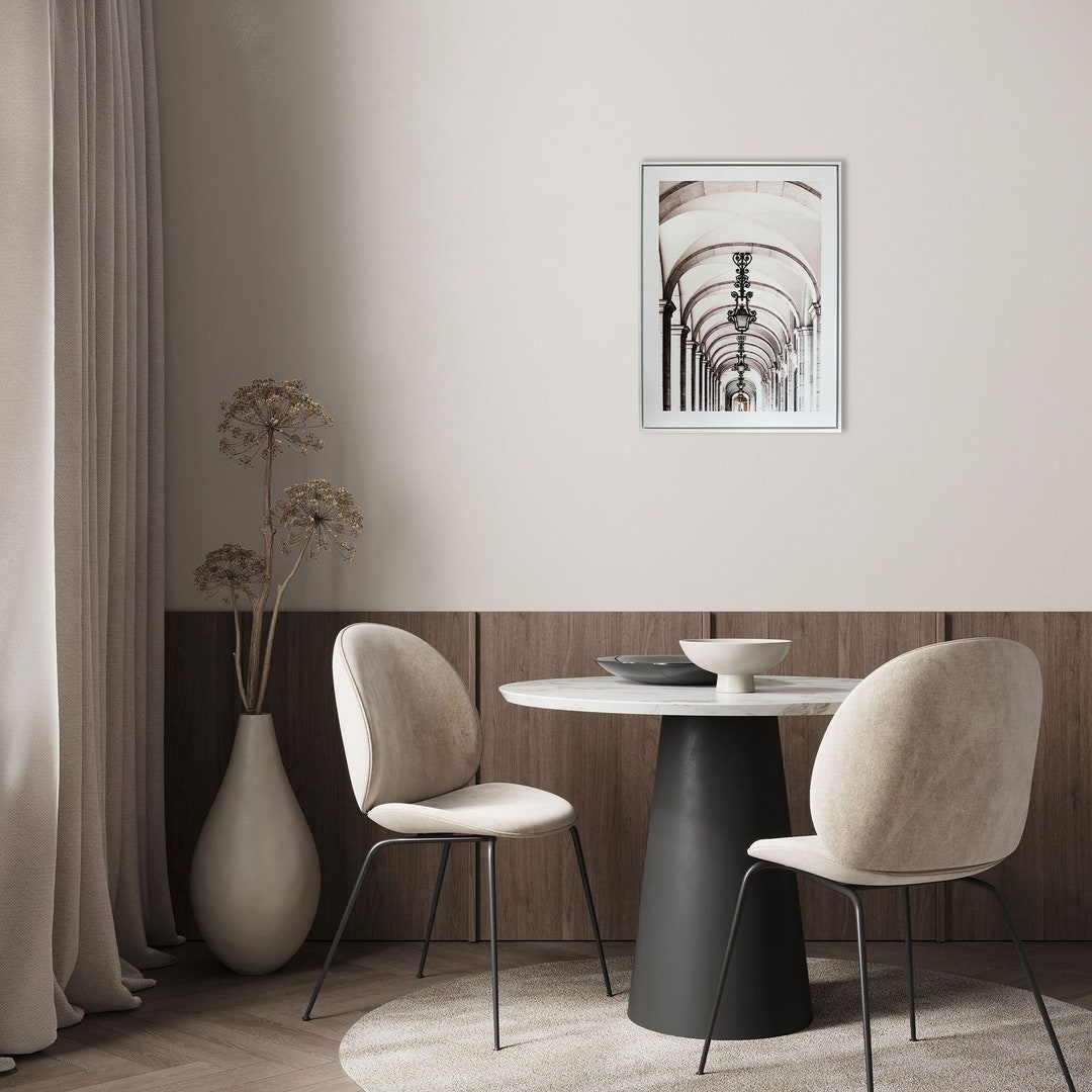 Sepia Black and White Architecture Arches Framed Canvas Large Hanging ...