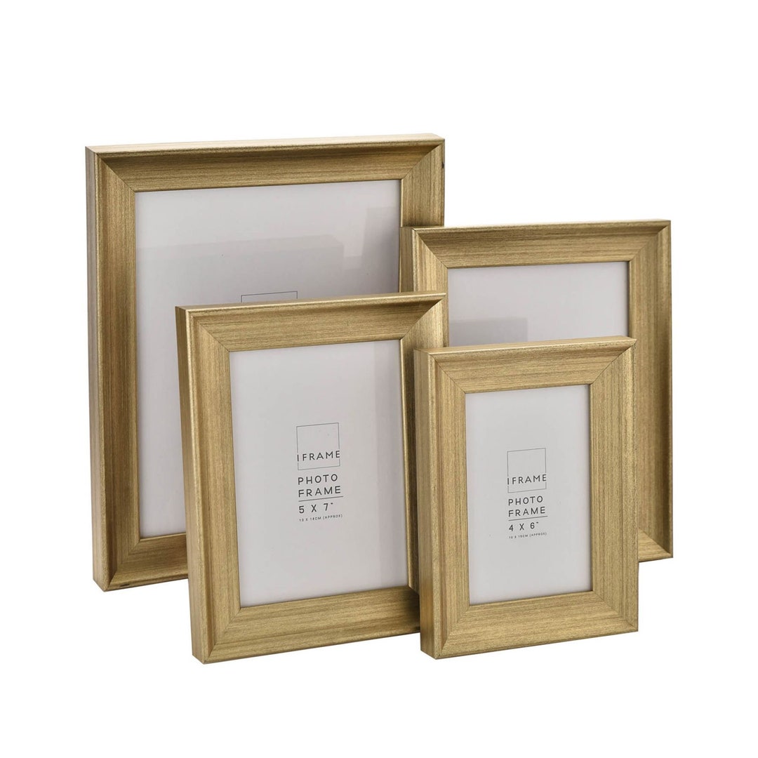 Brushed Gold Photo Frame 6x4 Photo Frame / 7x5 Picture Frame / 8x6 ...