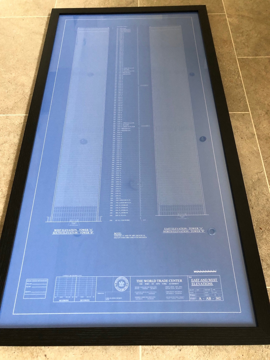 World Trade Centre Center Twin Towers New York City Blueprints. 100 X ...