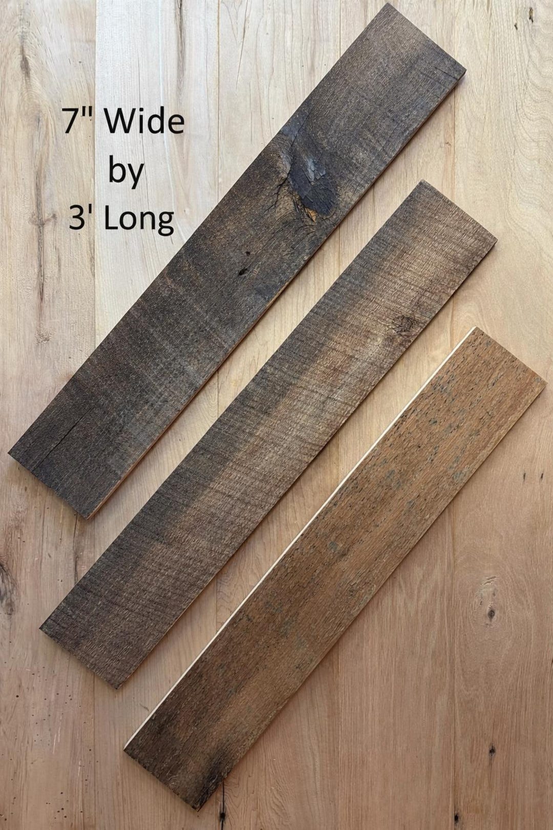 Barnwood - Reclaimed Boards (3’ Long by 7” Wide) - Weathered Gray ...