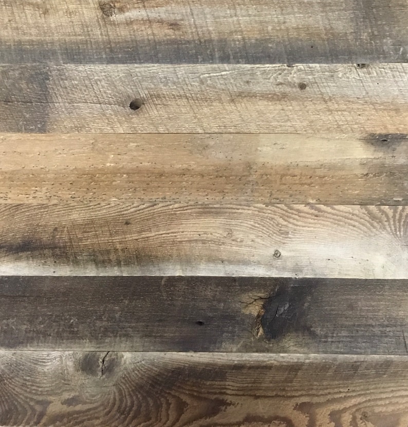 Barnwood - Reclaimed Boards (2’ Long by 4” Wide) - Weathered Gray ...
