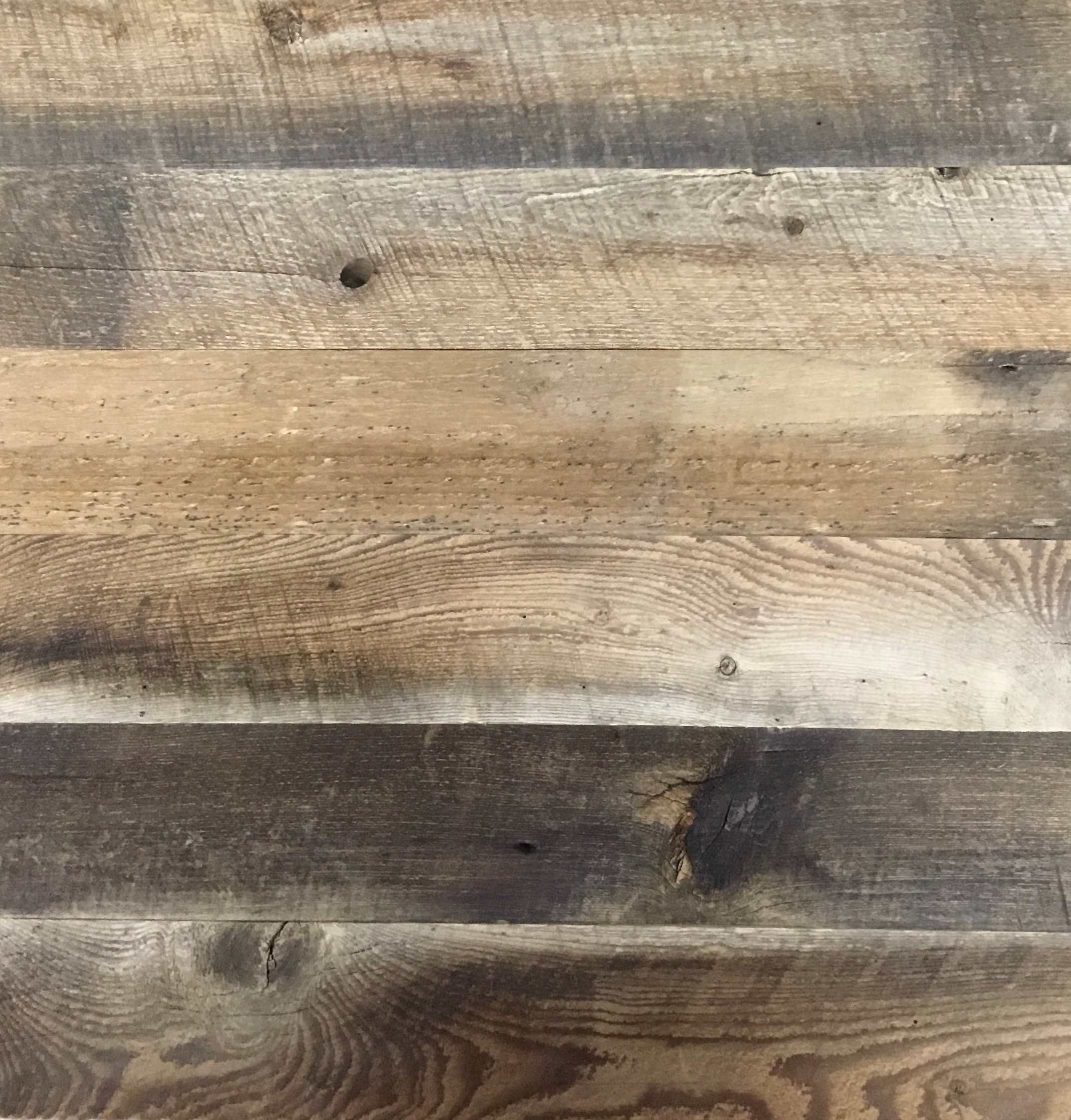 Barnwood - Reclaimed Boards (2’ Long by 4” Wide) - Weathered Gray ...