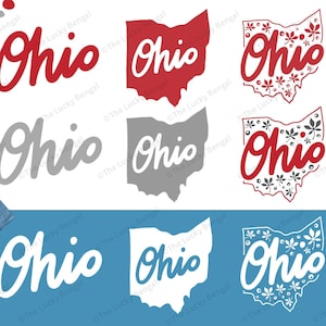 Ohio Script Silhouette SVG DXF EPS Vector Bundle Cutting Files ...