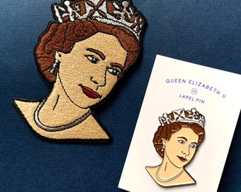 QUEEN Elizabeth II Embroidered Iron on Patch Badge - Etsy