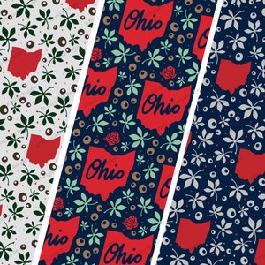 Ohio Digital Paper Icons Seamless Patterns Collage Craft - INSTANT ...