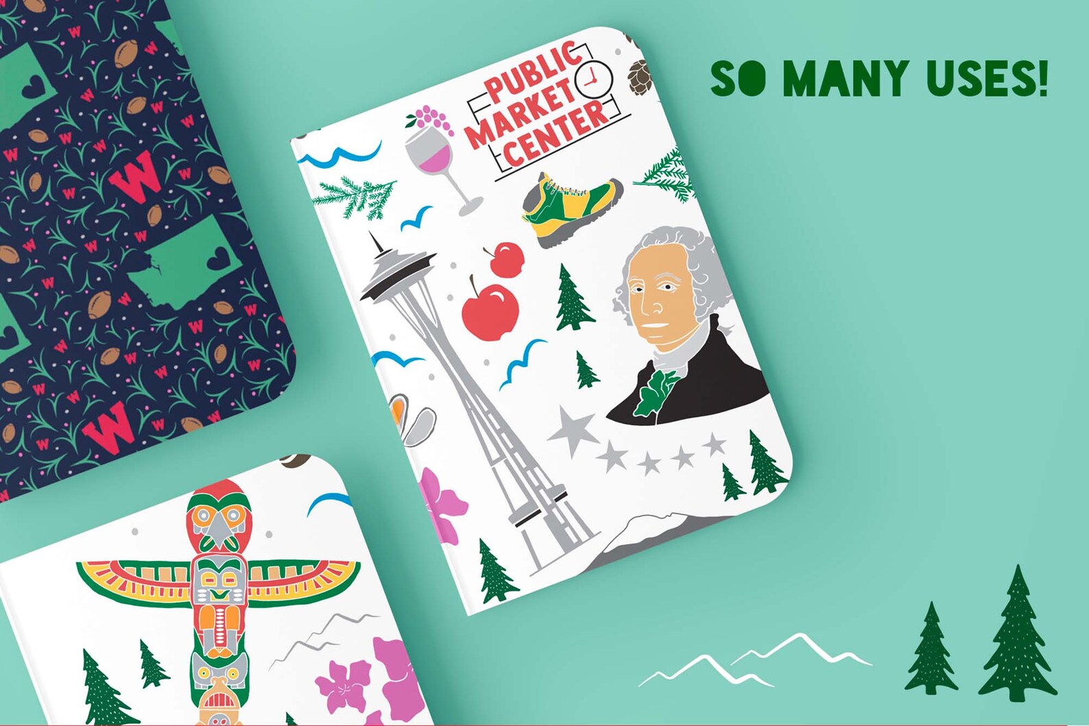 WASHINGTON Clipart Vectors Icons Doodles & Illustrations - Etsy