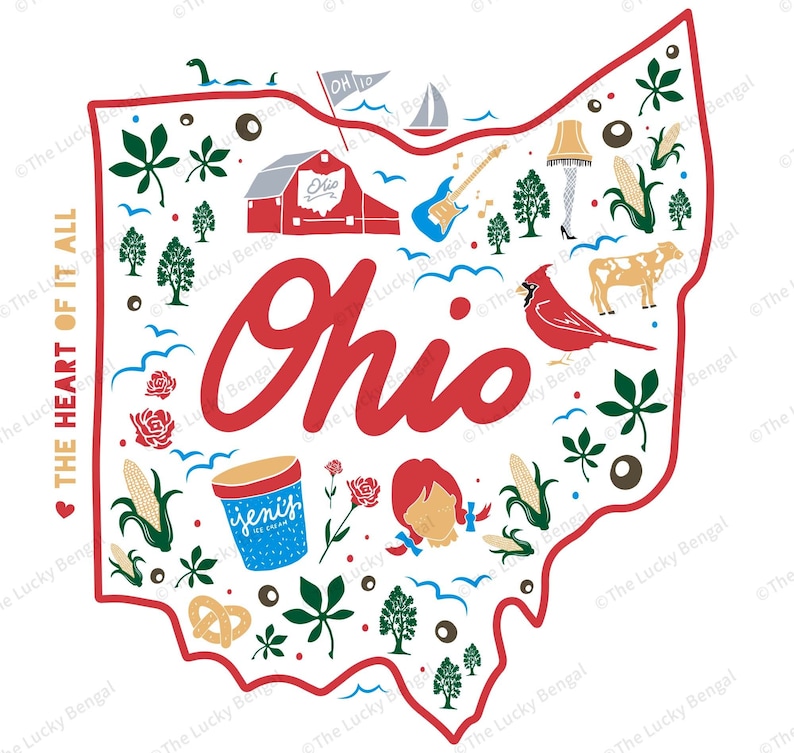 OHIO Clipart Vectors, Icons, Doodles & Illustrations Bundle (42 Hand ...