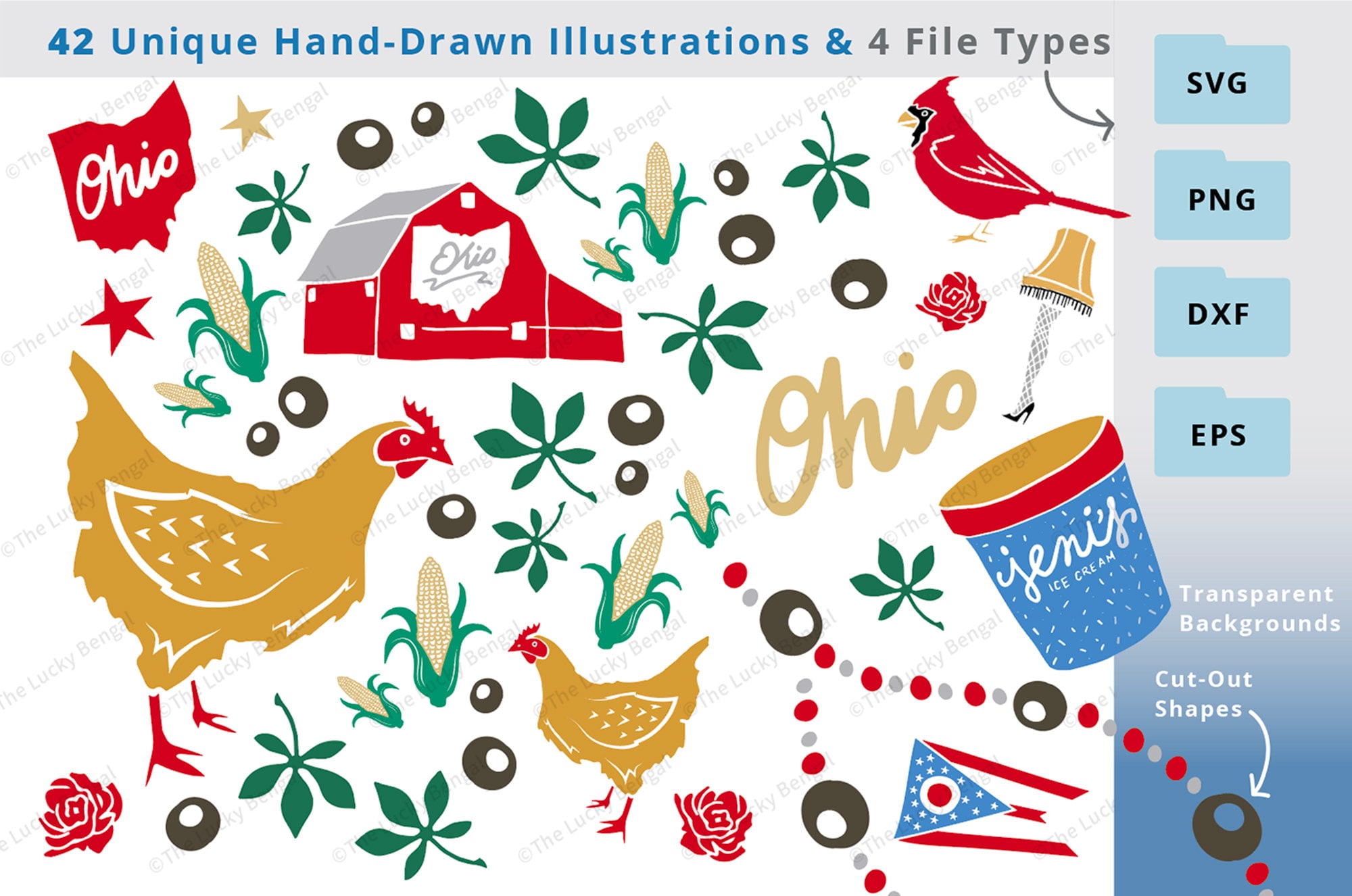 OHIO Clipart Vectors Icons Doodles & Illustrations Bundle - Etsy Ireland