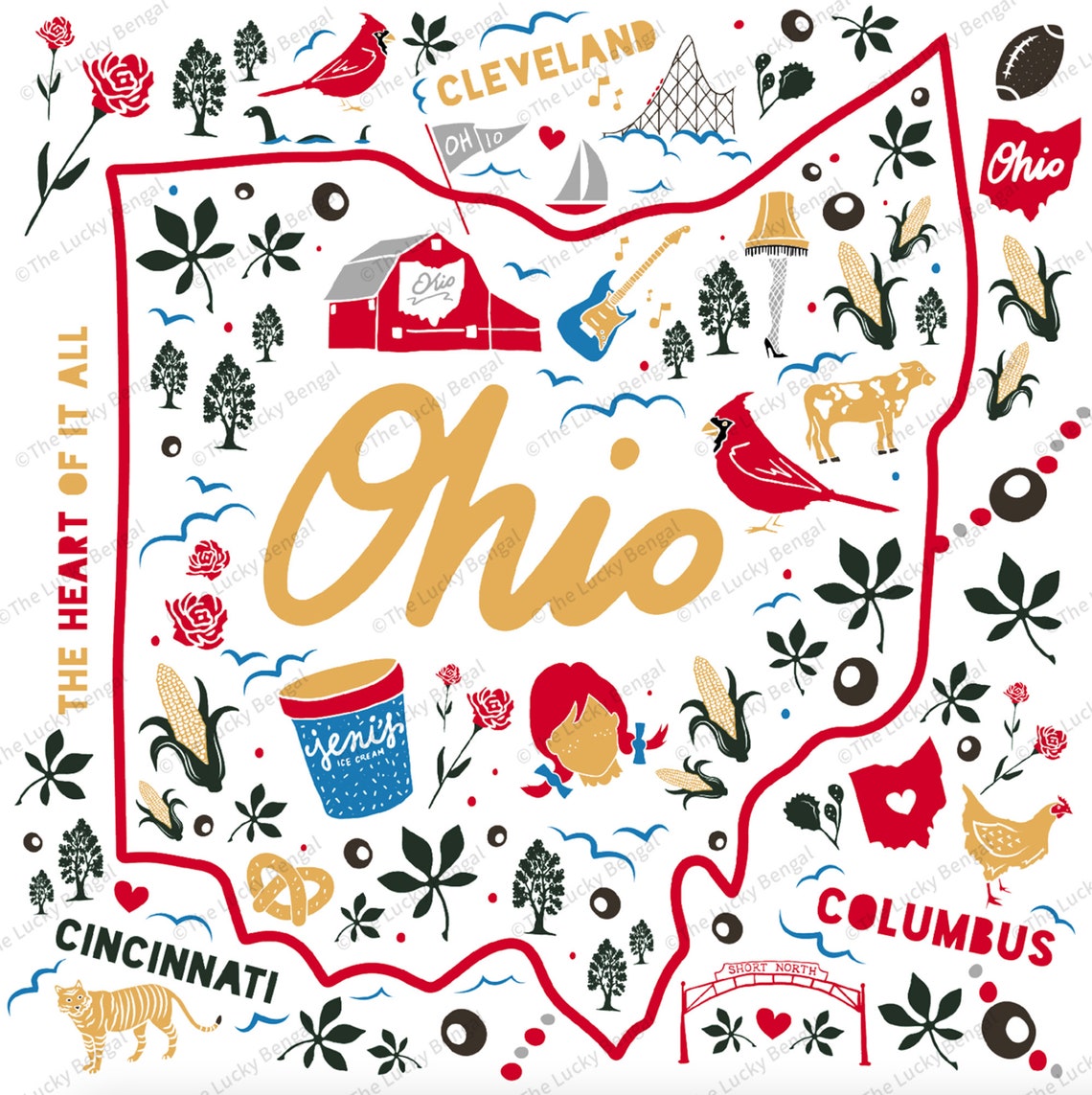 OHIO Clipart Vectors, Icons, Doodles & Illustrations Bundle (42 Hand ...