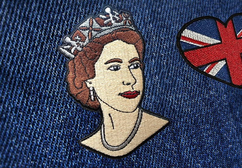 QUEEN Elizabeth II Embroidered Iron on Patch Badge - Etsy