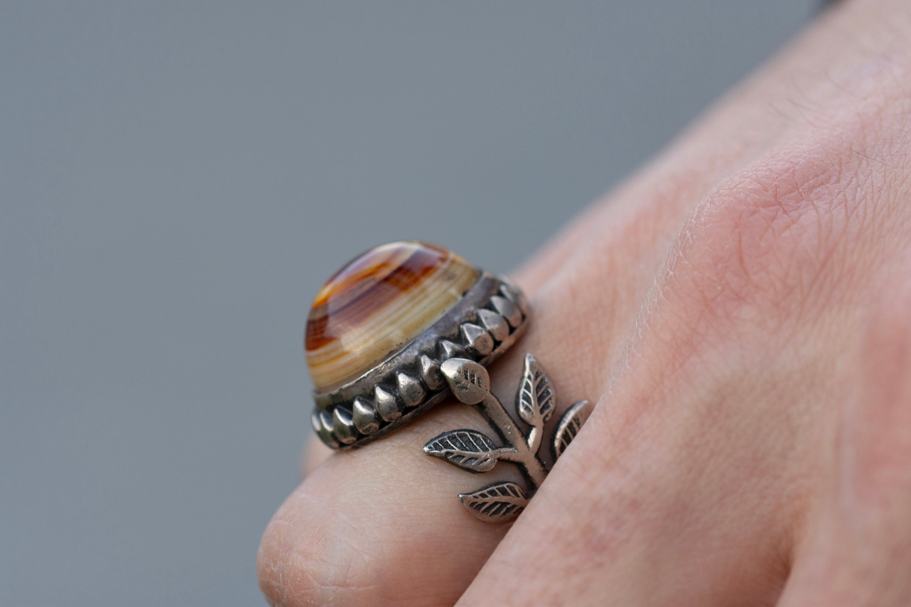 Agate Ring For Women Natural Agate Ring Elegant Stone Ring | Etsy