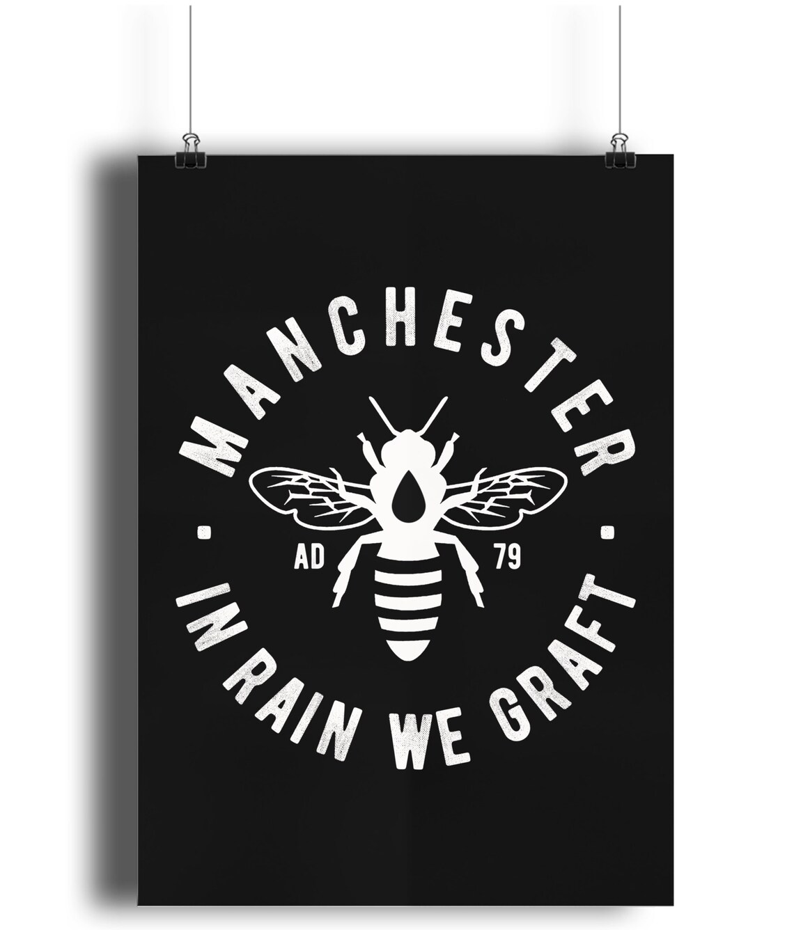 Manchester Bee Portrait Wall Art Print - Etsy UK