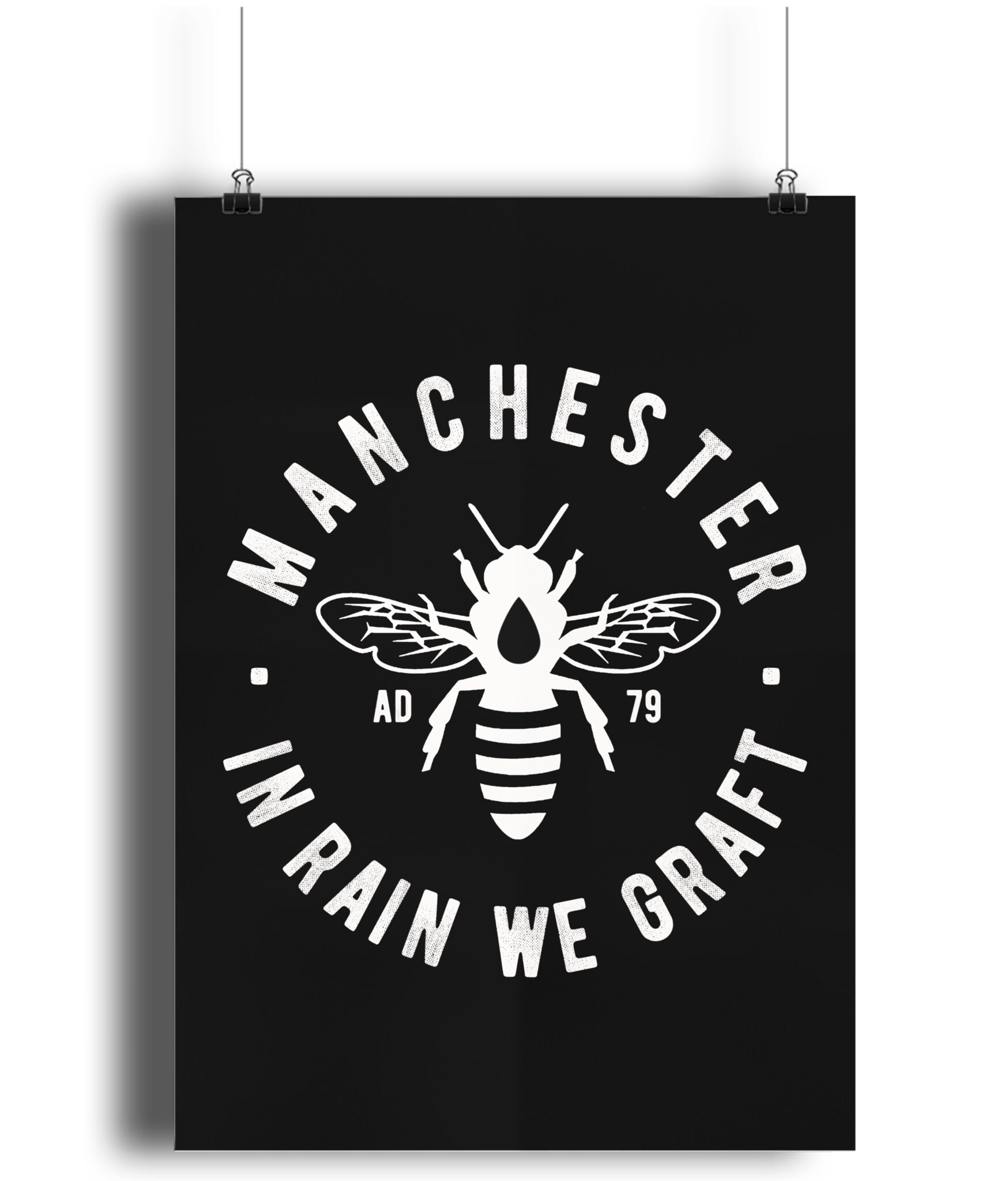 Manchester Bee Portrait Wall Art Print - Etsy