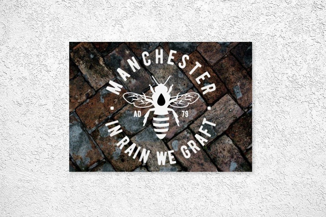 Manchester Bee Bricks Landscape Print Souvenir Wall Art - Etsy