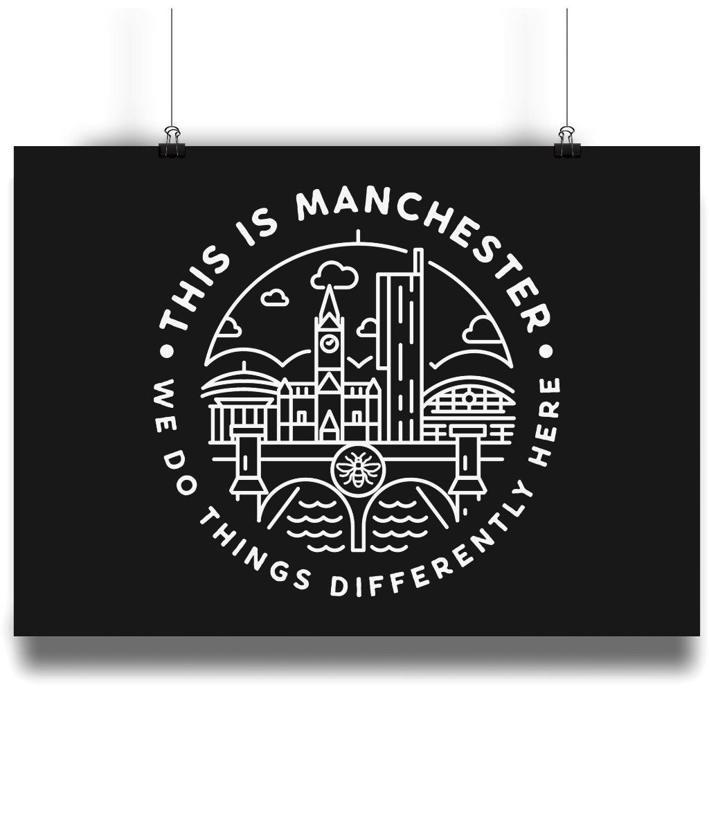 This is Manchester - Landscape Wall Art Print - Etsy UK