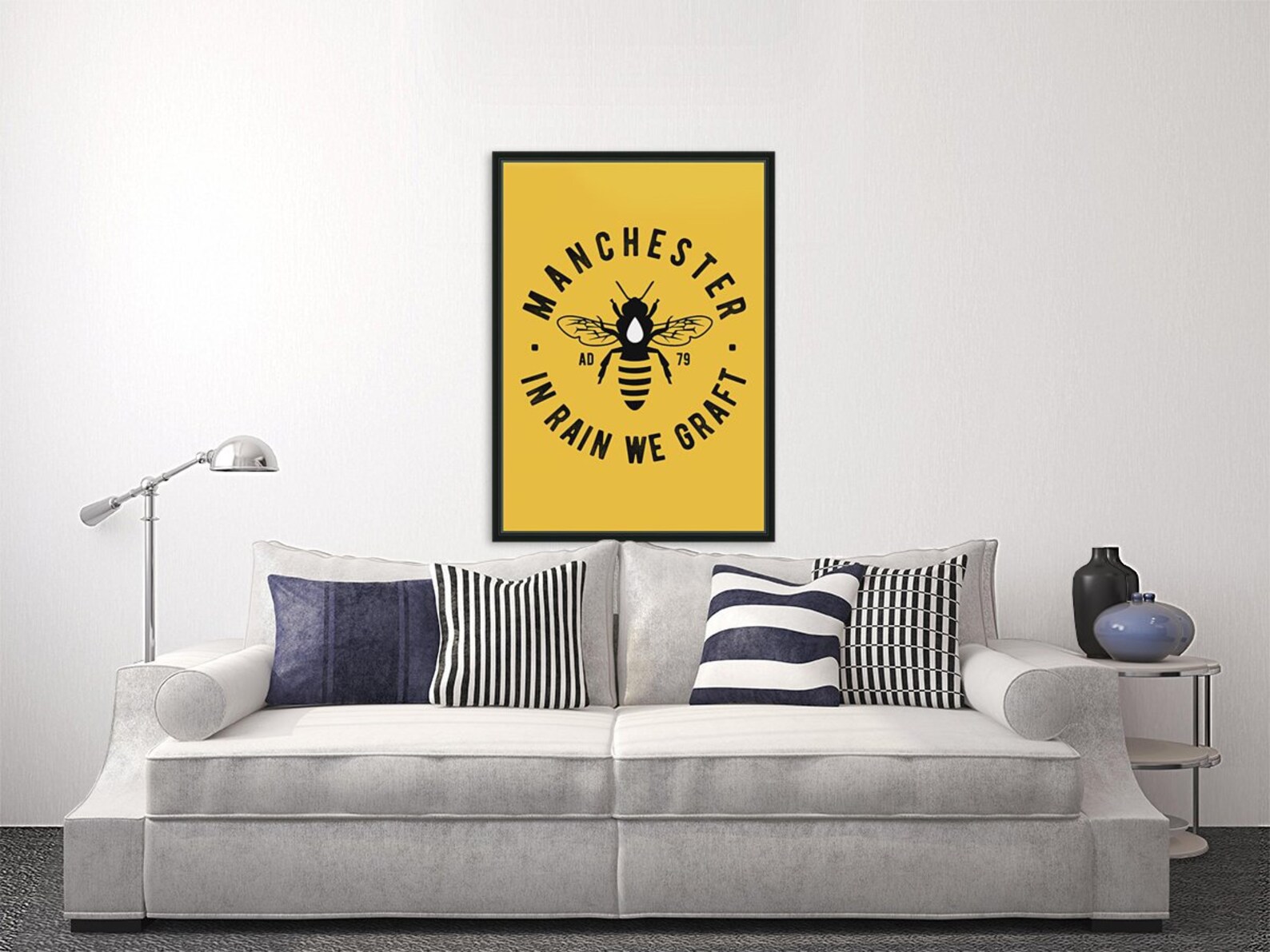 Manchester Bee Portrait Wall Art Print - Etsy UK