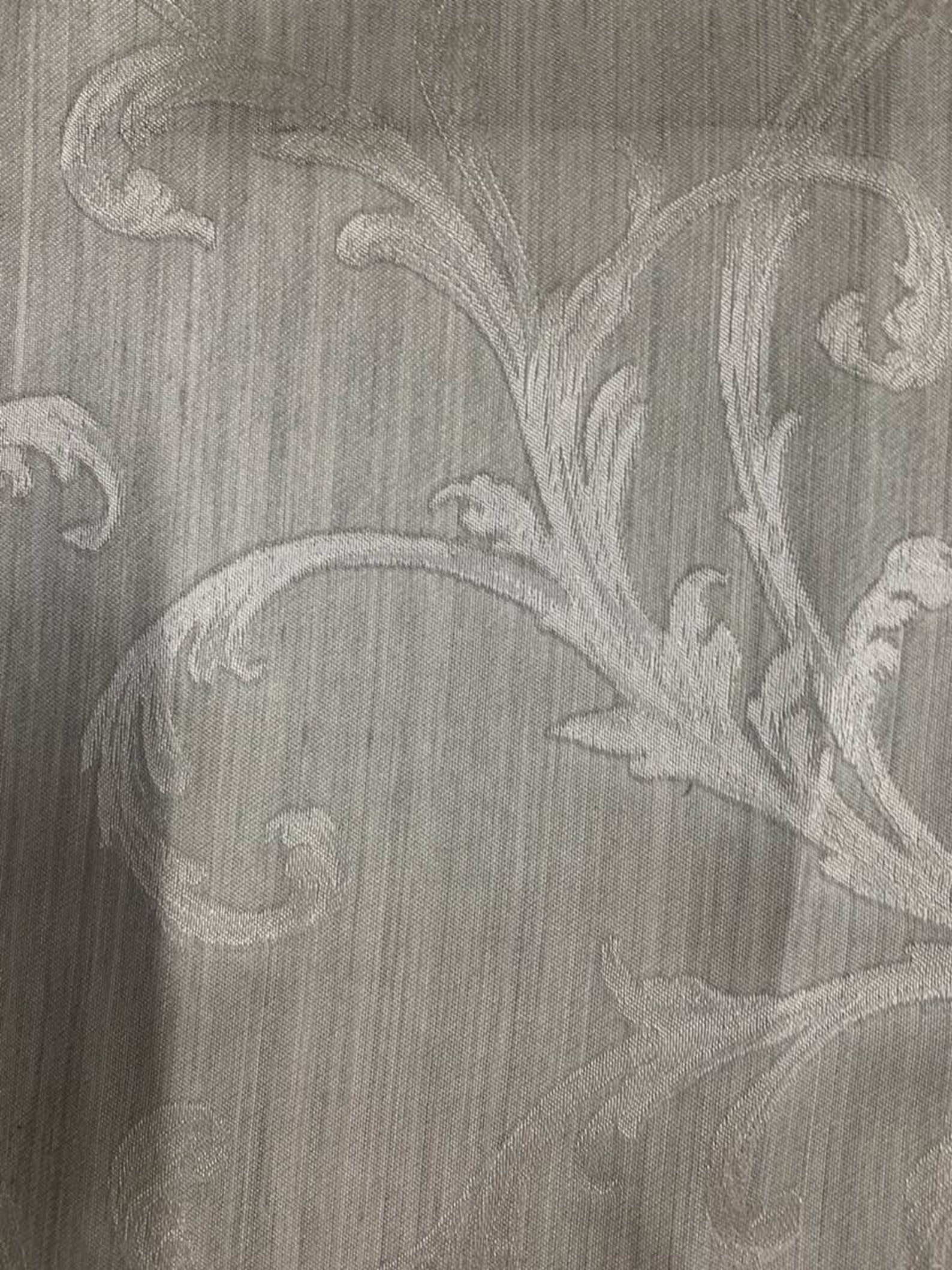 Gray Beige Damask Fabric by the Yard Fabric by Meter Quilting - Etsy