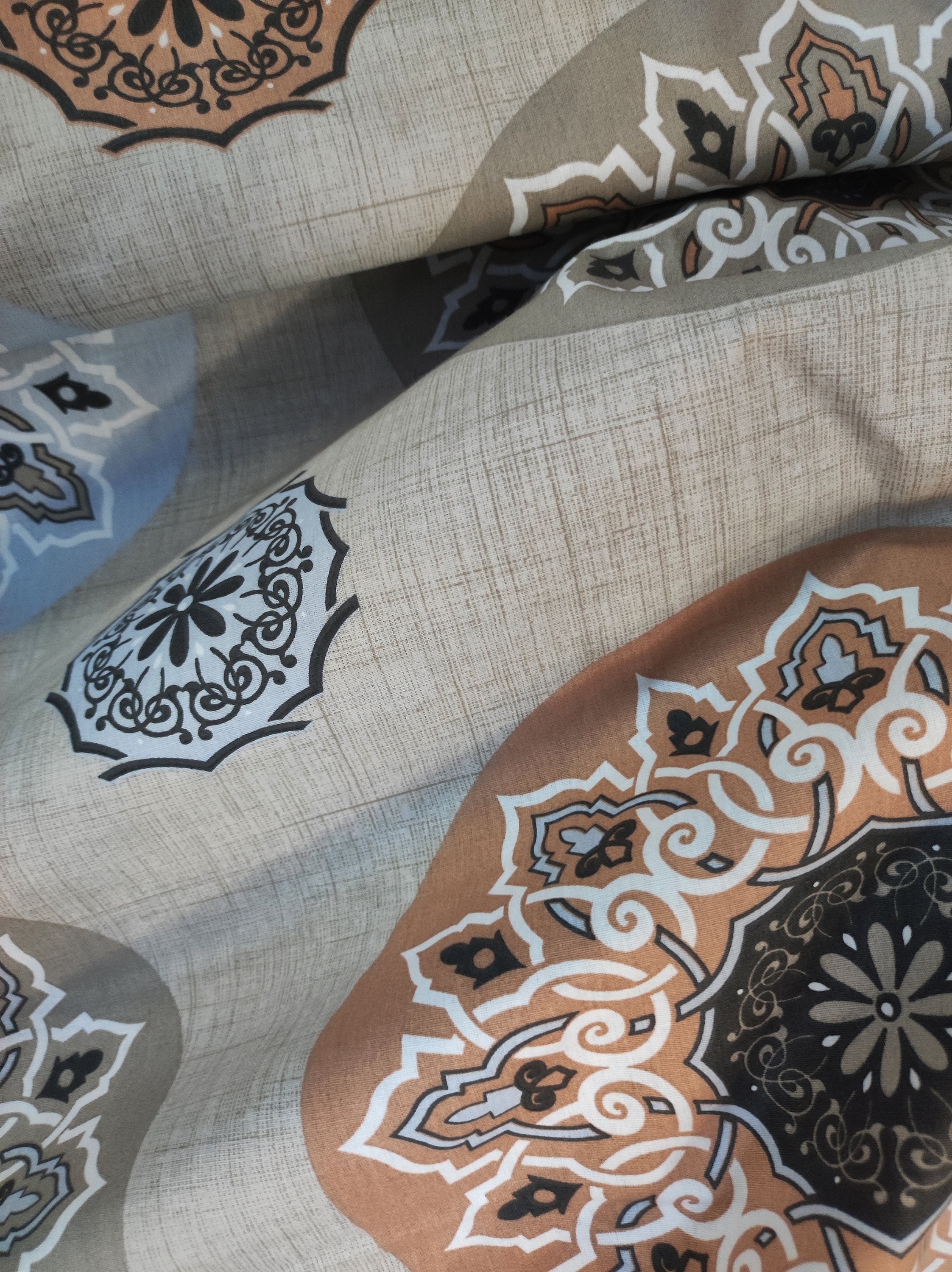 Mandala Pattern EXTRA WIDE 240 Cm Fabric Pure Cotton Fabric by the Yard ...