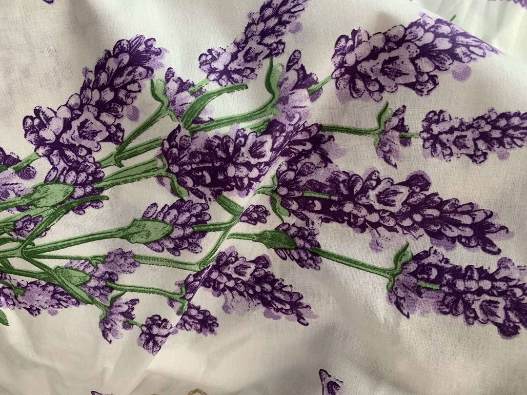 Lavender Fabric Pattern Printed Fabrics Cotton Fabric by the Yard ...