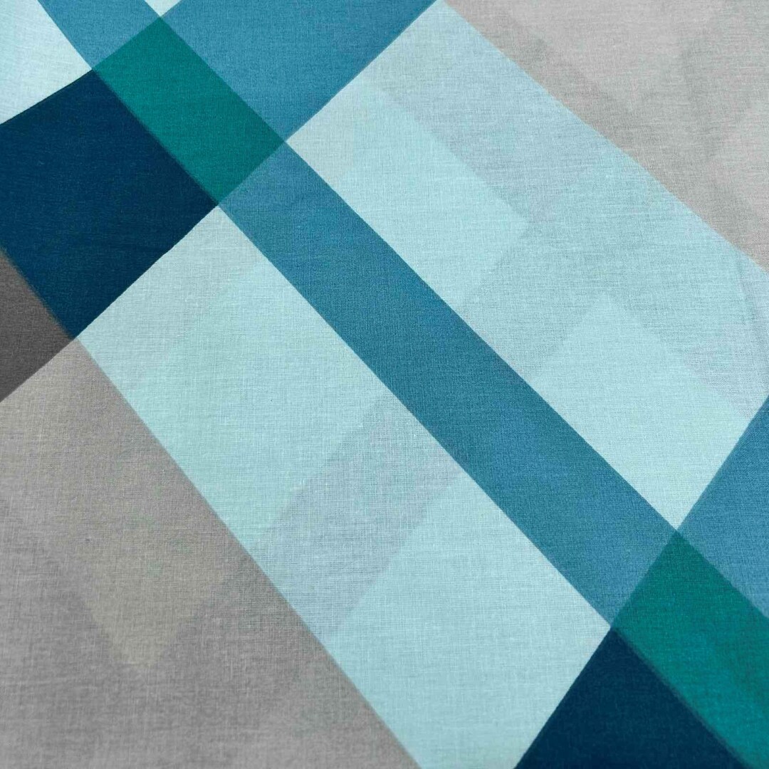 EXTRA WIDE 95 In/240 Cm Blue Gray Pattern Textile Square Cotton Fabric ...