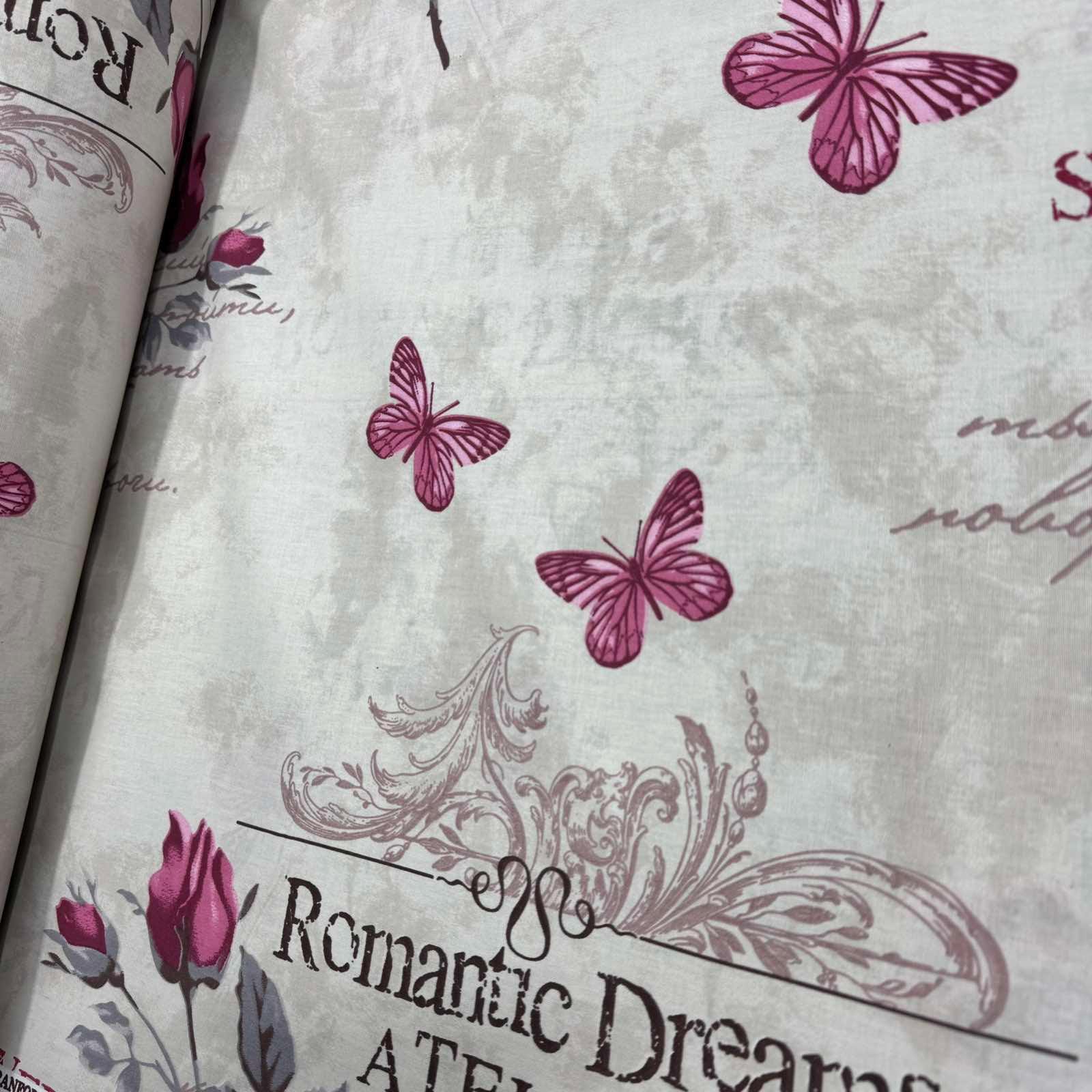 Ash Roses Fabric Pattern Printed Fabrics Romantic Dream Cotton Fabric ...