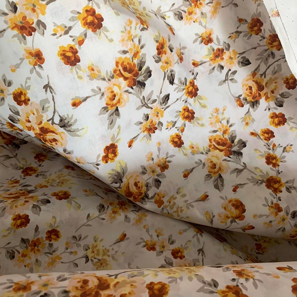 Yellow Rose Fabric - Etsy