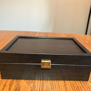 Exquisite Black Wooden Chess Storage Box 9.5x6.5x3.25" | Securely Fits ...