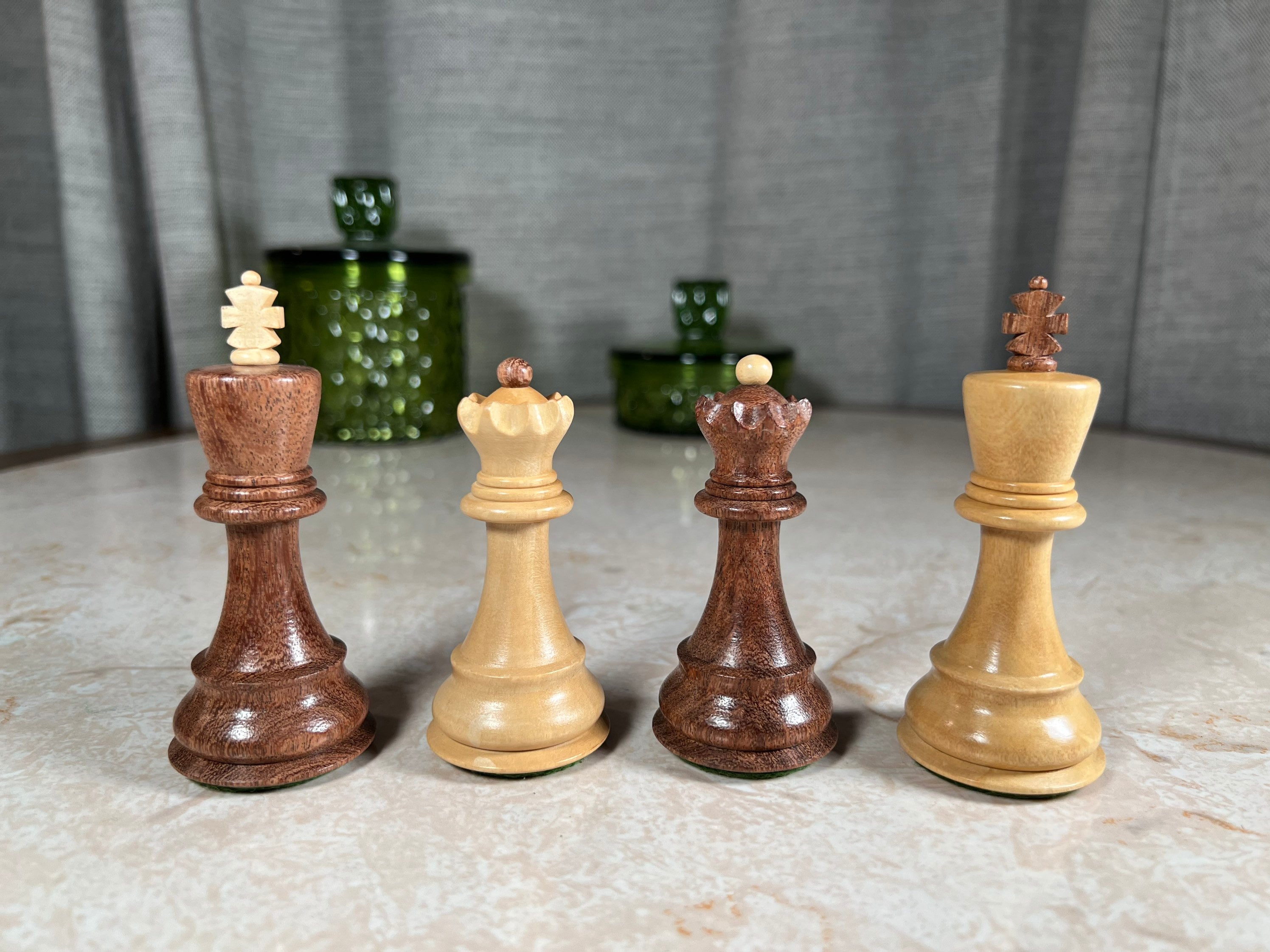 Large 4 Inch King Weighted Handmade Wooden Chess Pieces - Etsy