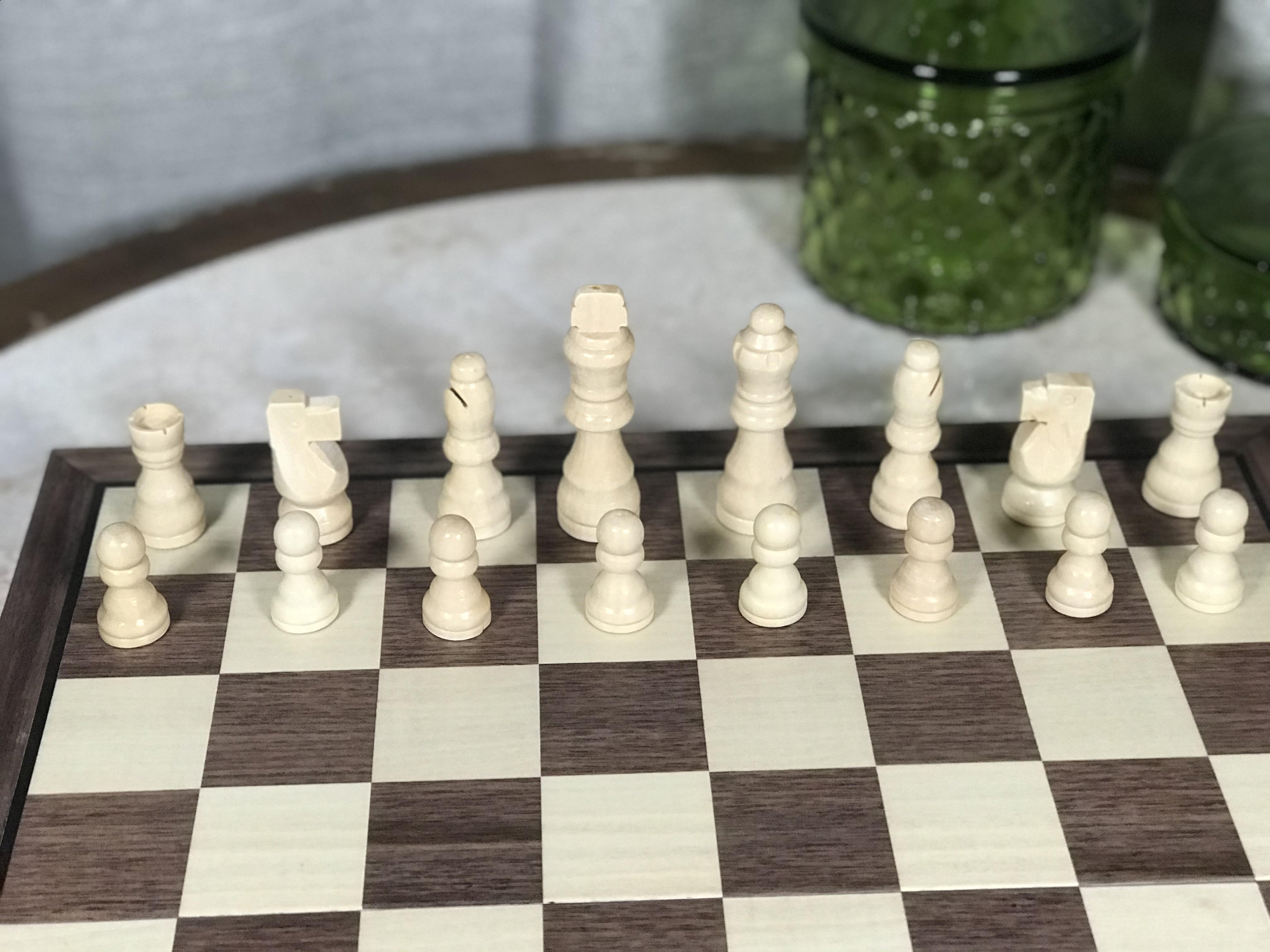 Beautiful Large Wooden Chess Game Set Wood Board Folding - Etsy