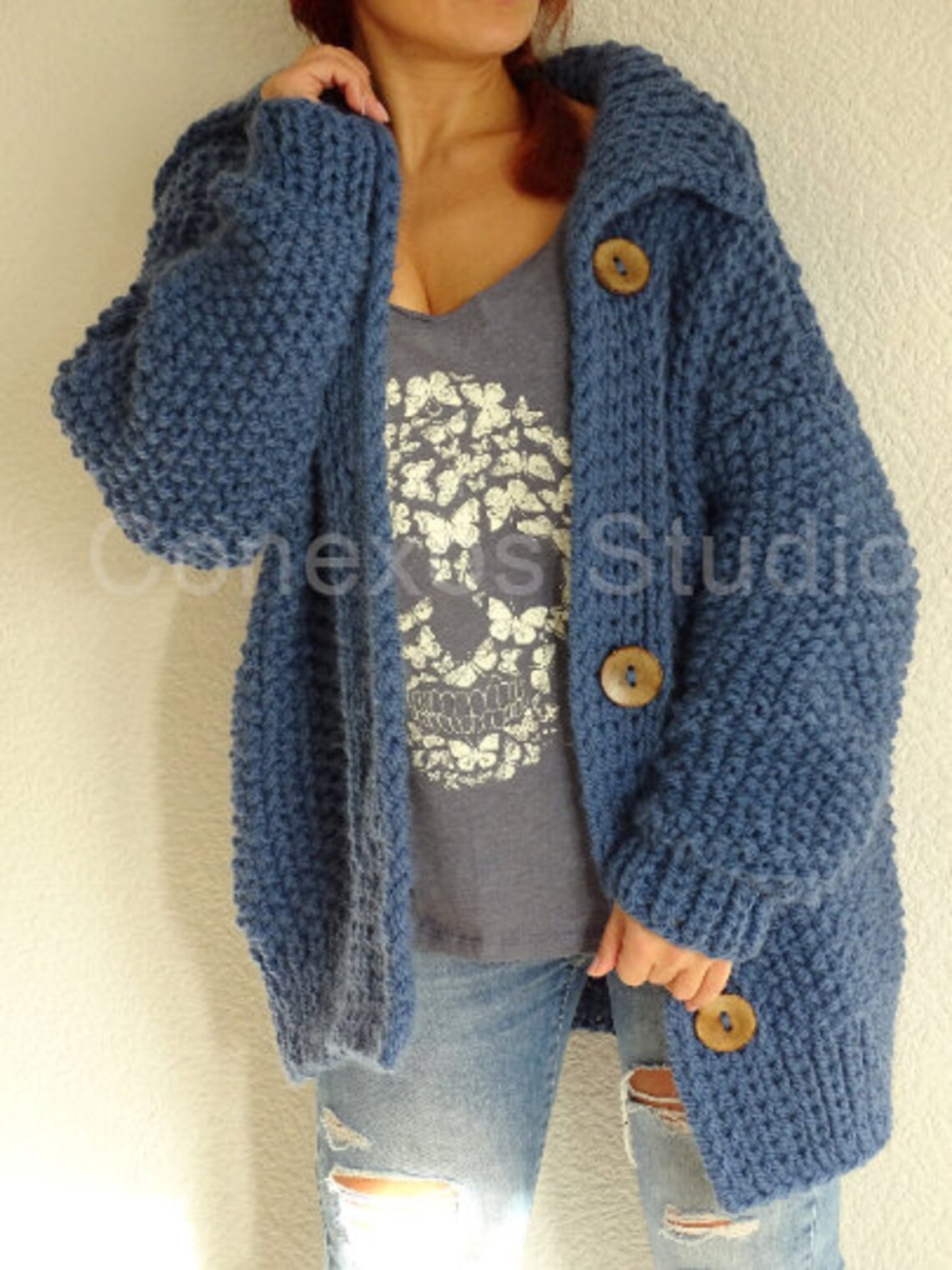 Chunky Knit Oversized Cardigan Women's Cardigan Sweater - Etsy