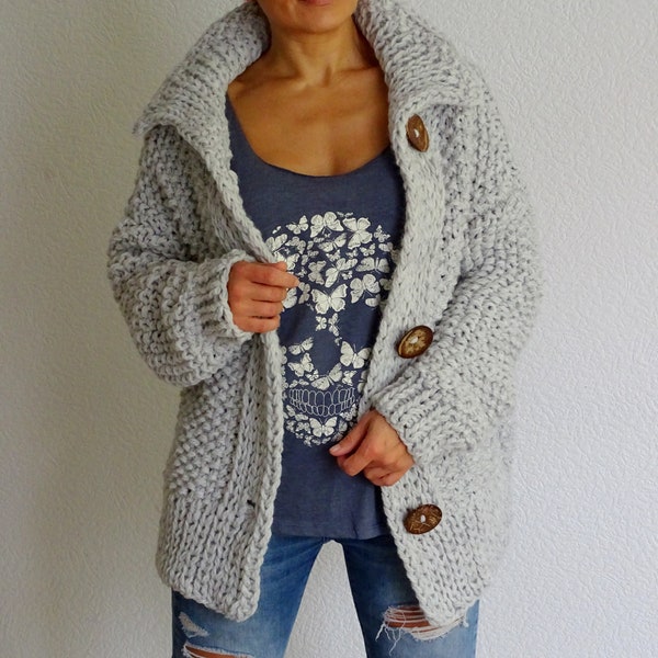 Loose Cardigan - Etsy