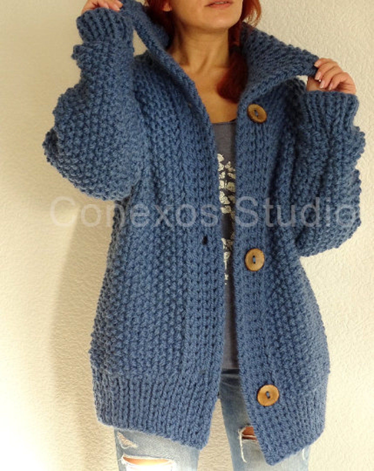 Chunky Knit Oversized Cardigan Women's Cardigan Sweater - Etsy