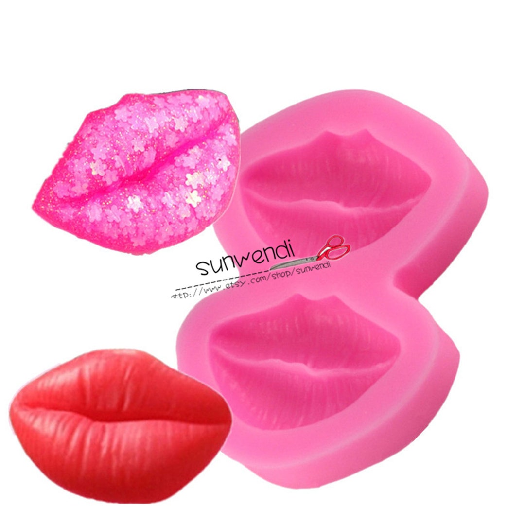 Kiss Collection Fondant Candy Silicone Mold Lips Fondant Mold - Etsy