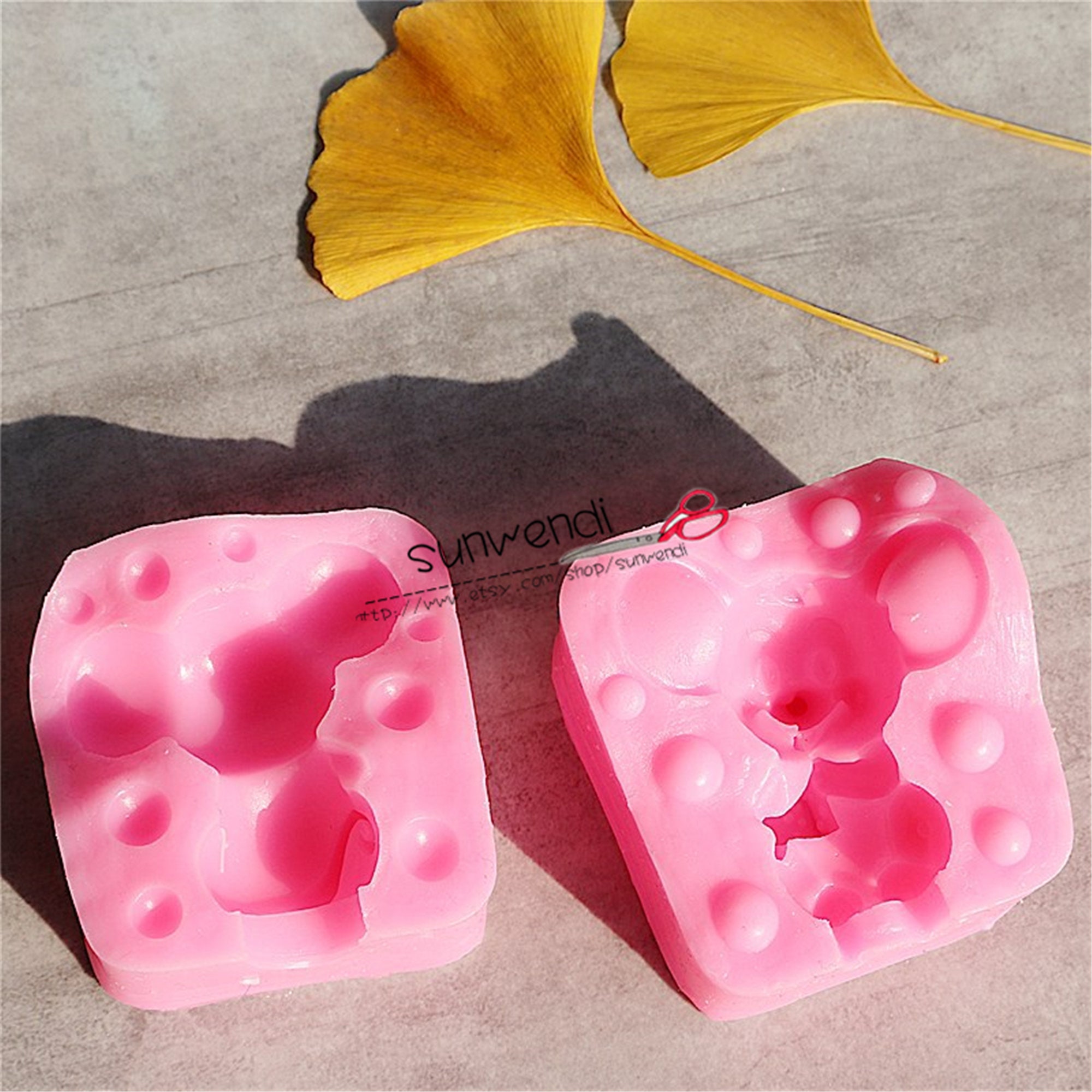 Mouse Silicone Mold Moldfun Cute Mouse Eating Cheese Art Craft Mould ...
