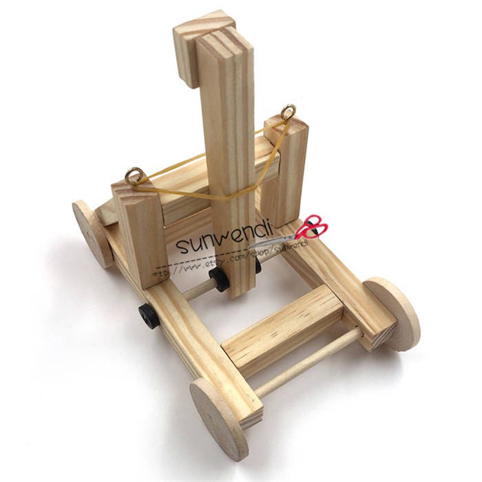 Catapult – Educational Desktop Battle Kit – Easy to Build Wooden Toy ...