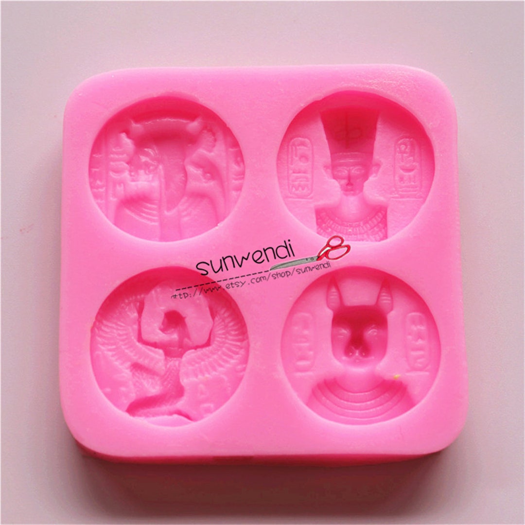 Egypt Pharaoh Cookie Silicone Mold Ancient Coin Style Topper Decoration ...