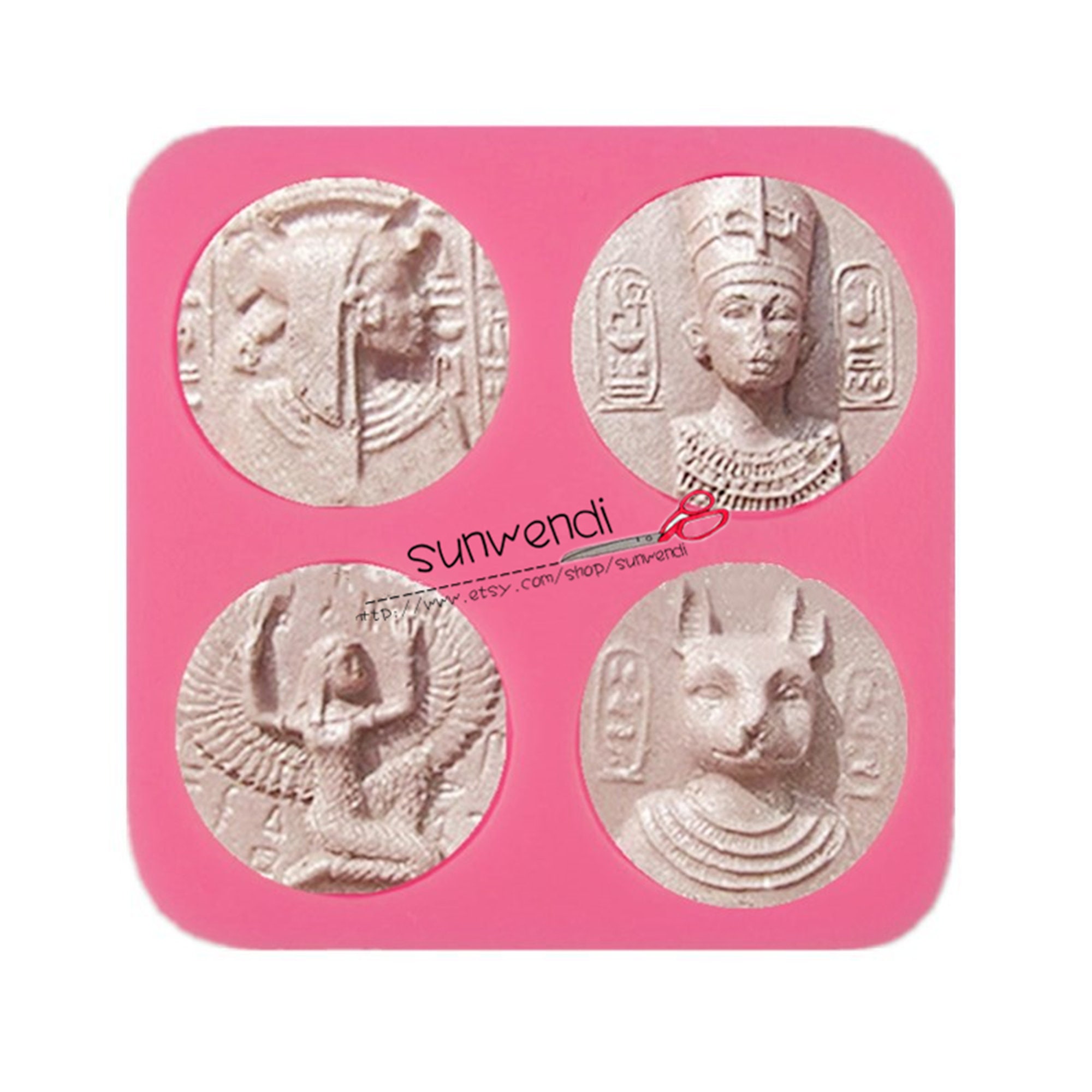 Egypt Pharaoh Cookie Silicone Mold Ancient Coin Style Topper | Etsy