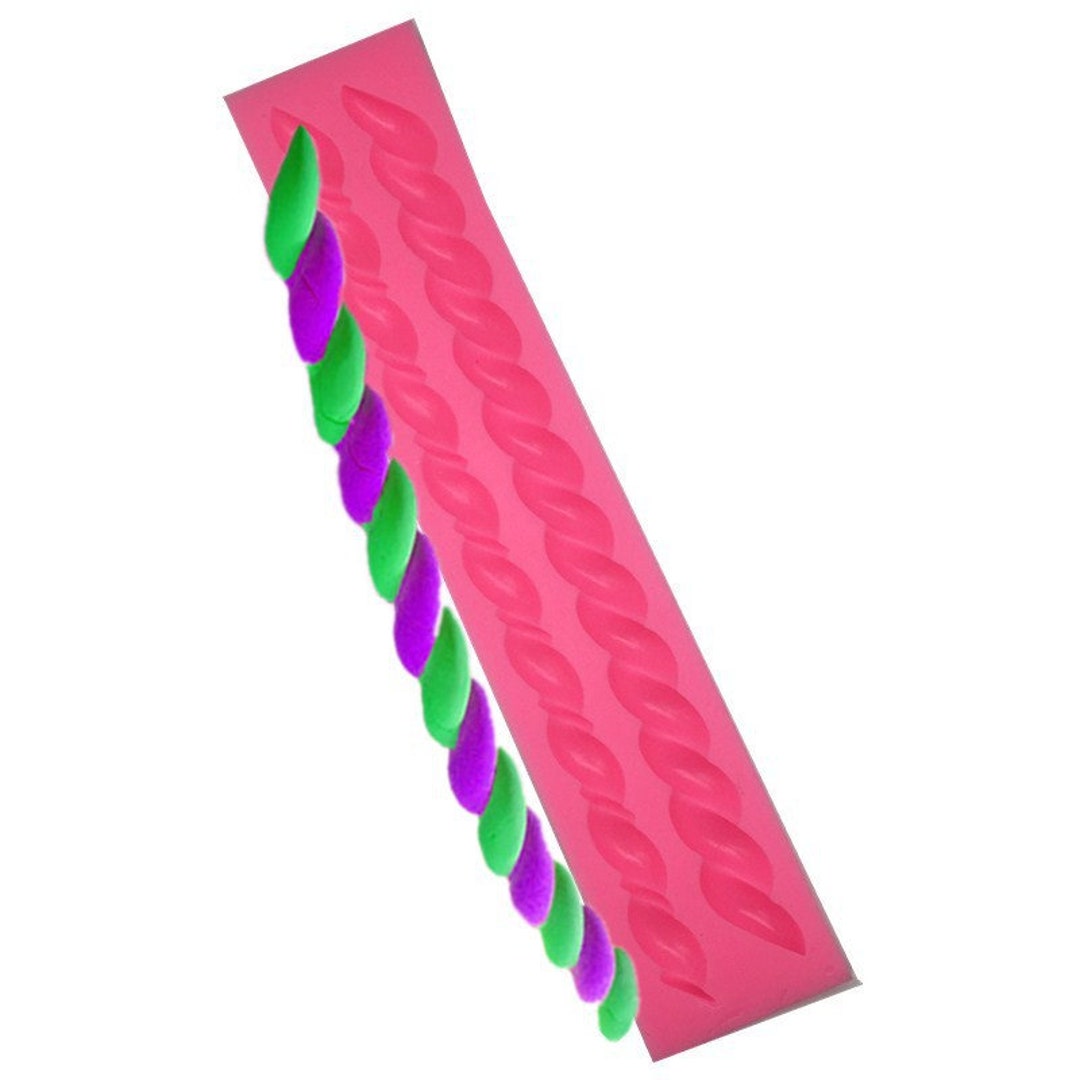Fritters Twist Rope Silicone Fondant Cake Mold Decorating Gum Paste ...
